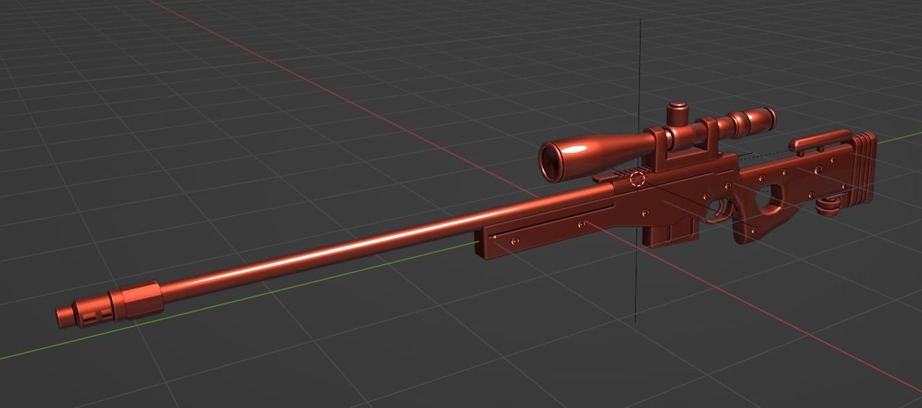 3D model AWM Sniper Rifle VR / AR / low-poly | CGTrader