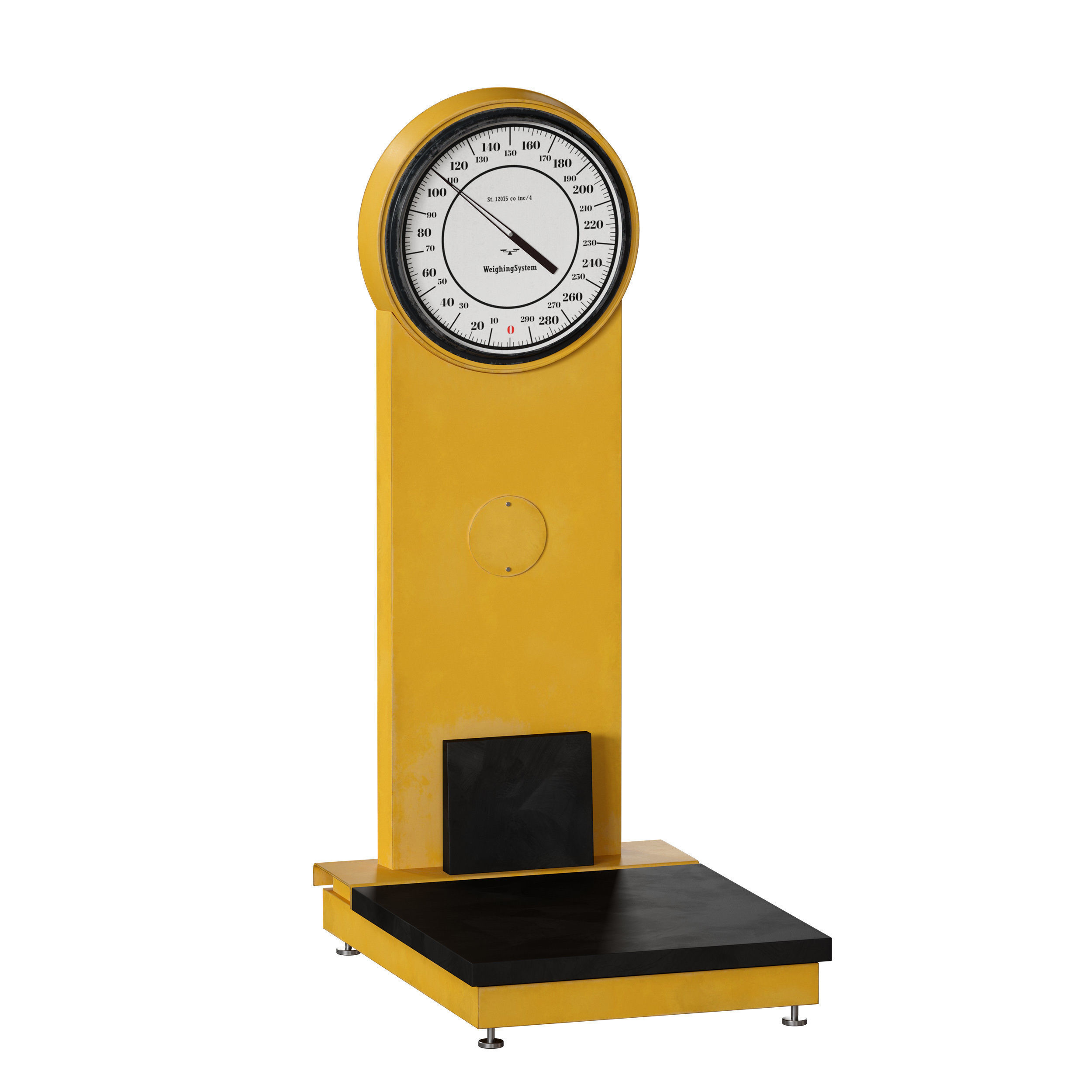 Round floor industrial scales 3D model | CGTrader