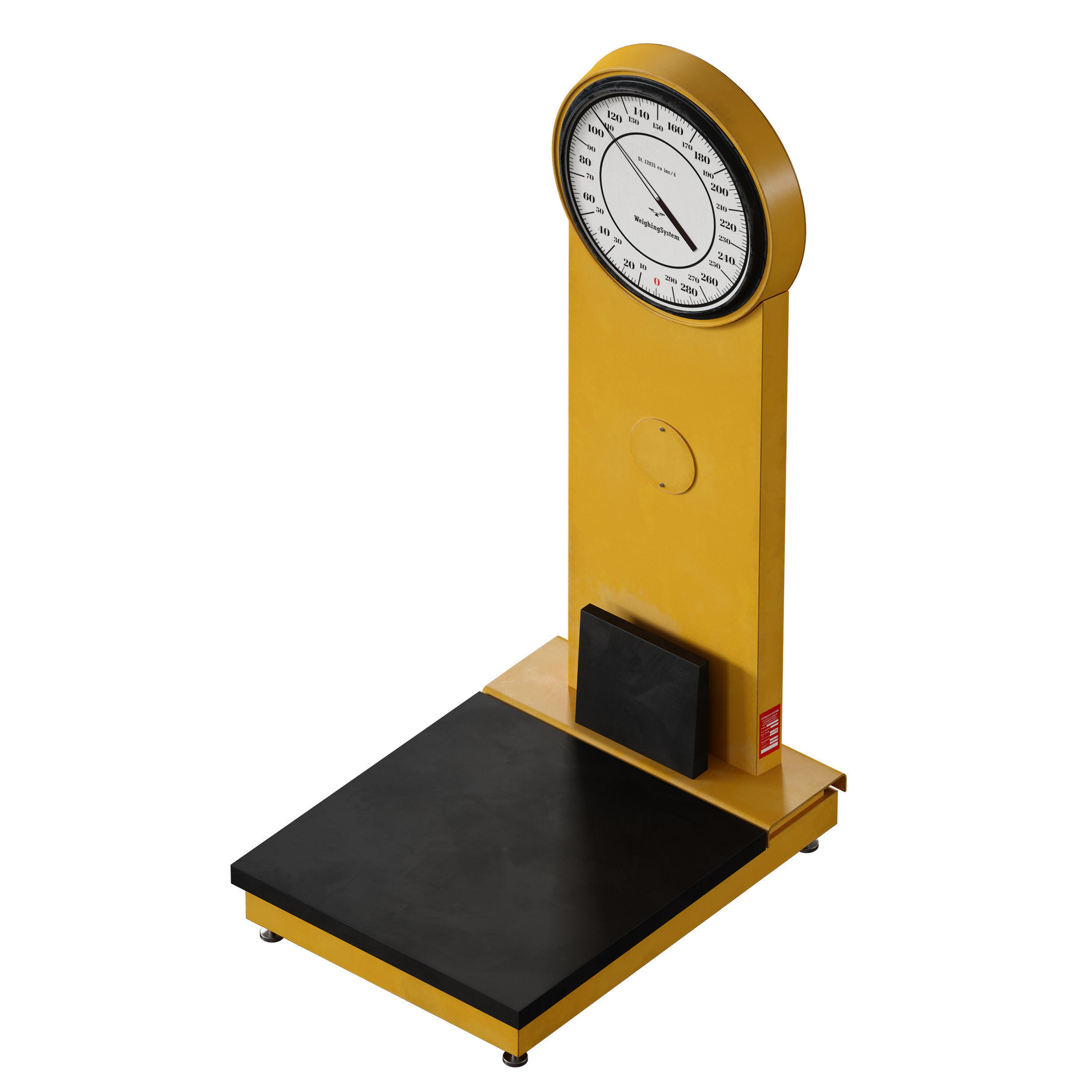 Round floor industrial scales 3D model | CGTrader