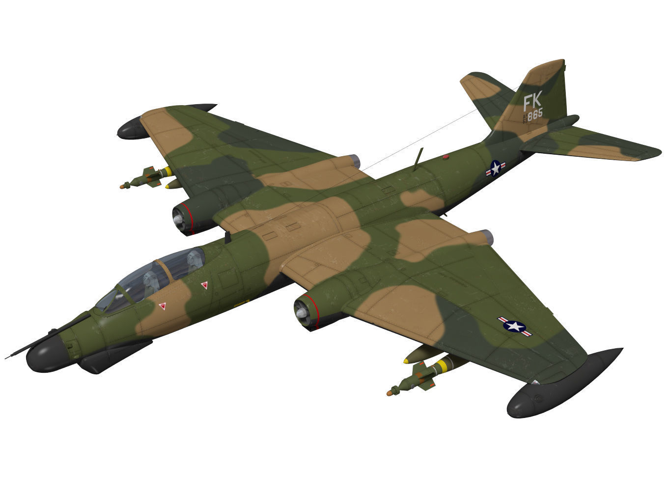 Martin B-57G Canberra 3D model | CGTrader