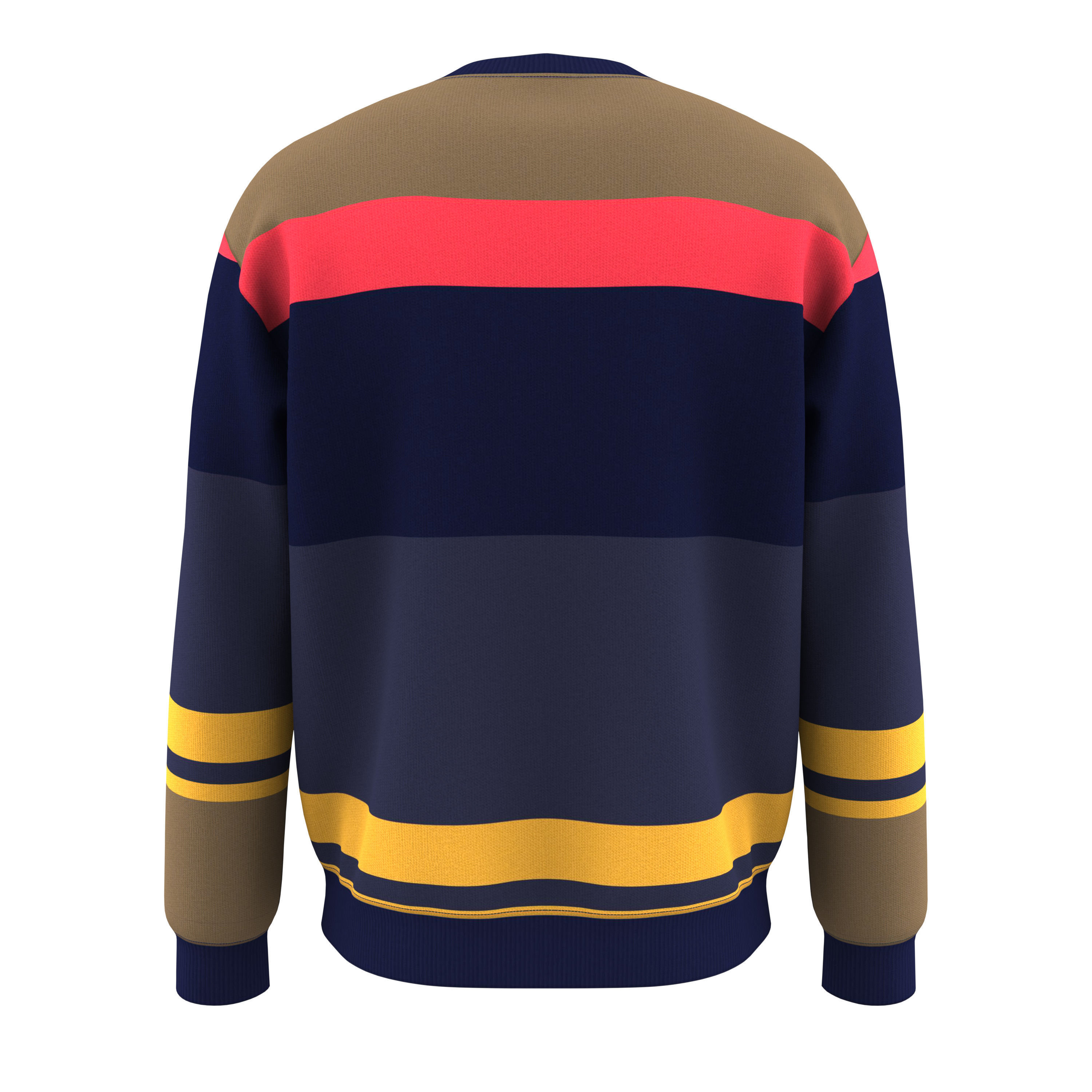 3D model Men Oversized Colorblock Sweatshirt VR / AR / low-poly | CGTrader