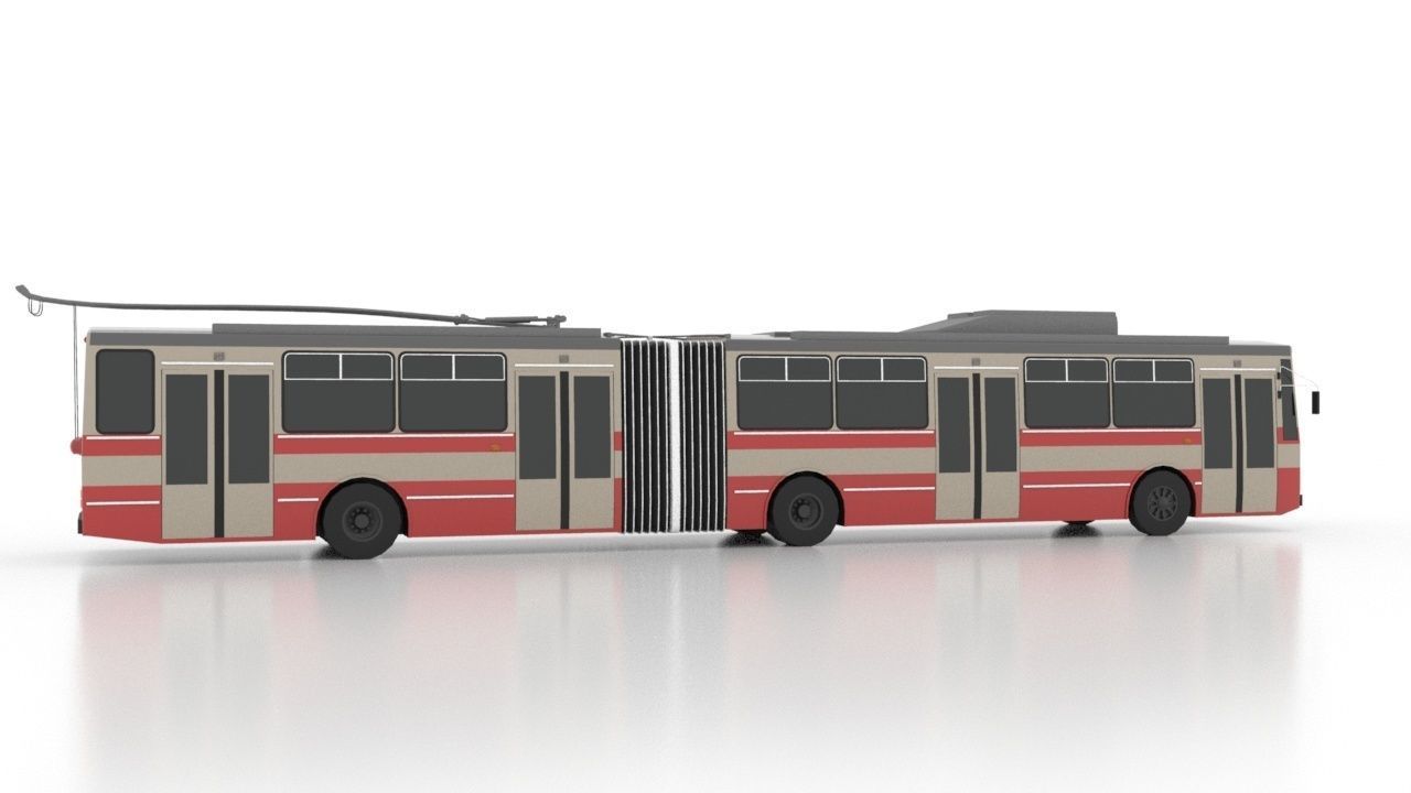 3D model Trolleybus Skoda-15Tr Low VR / AR / low-poly | CGTrader