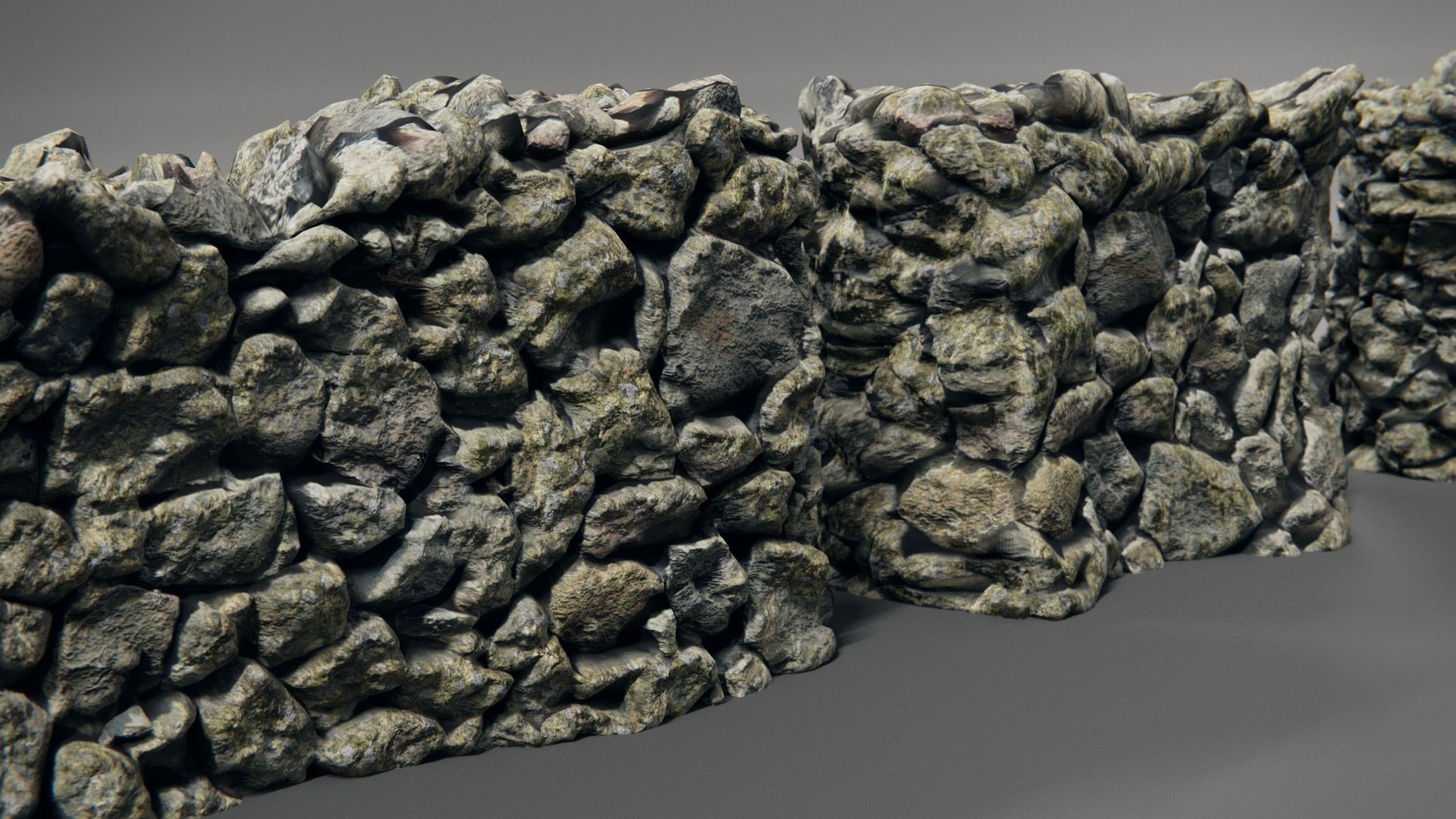 old stone walls free 3D model | CGTrader