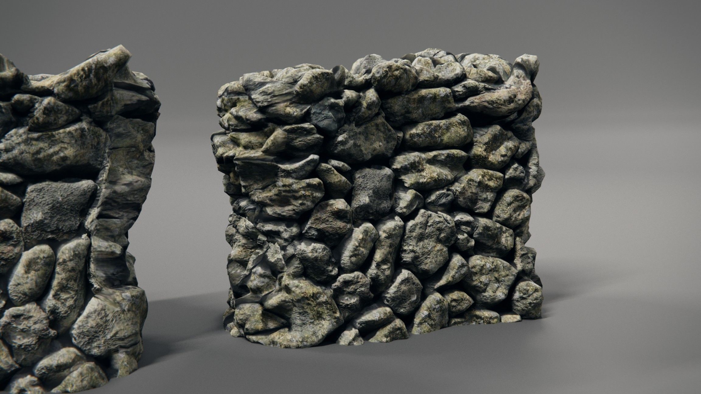 old stone walls free 3D model | CGTrader
