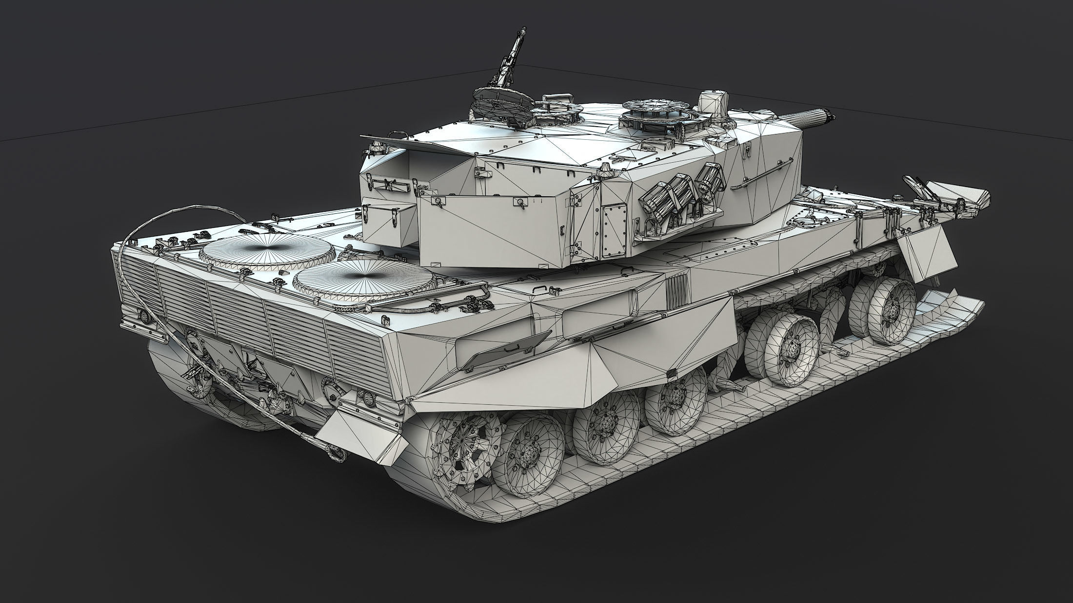 3D model Leopard 2A4 Destroyed VR / AR / low-poly | CGTrader