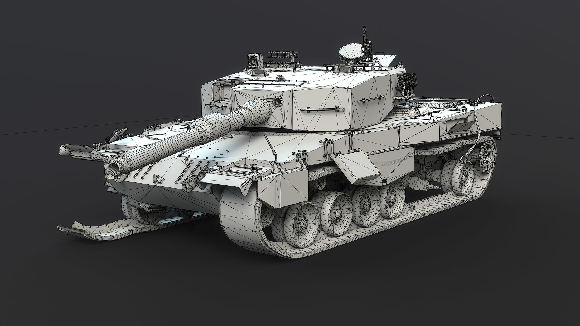 3D model Leopard 2A4 Destroyed VR / AR / low-poly | CGTrader