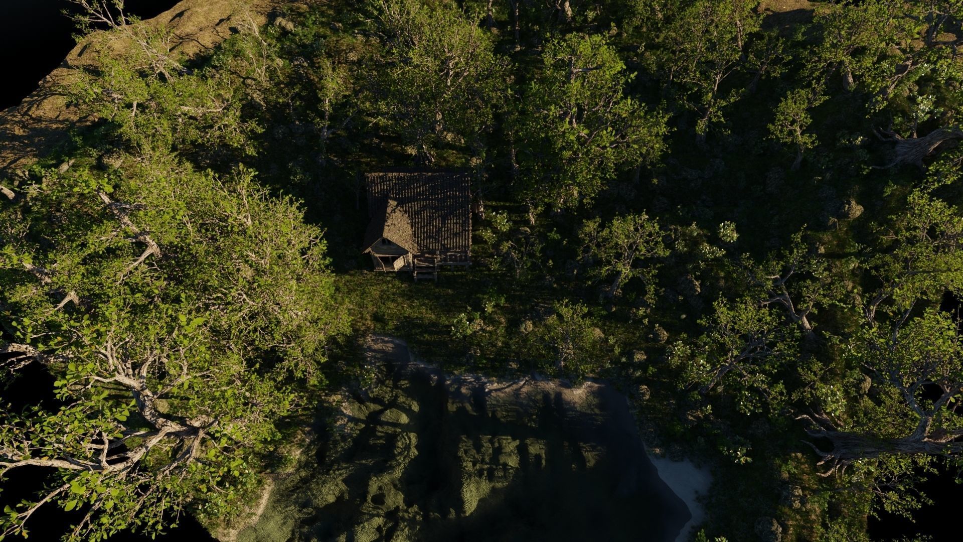 Abandoned cabin Scene 3D model animated | CGTrader