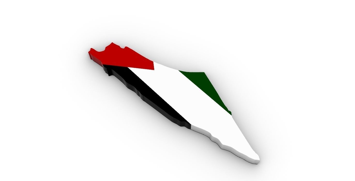 Palestine Map 3D model 3D printable | CGTrader