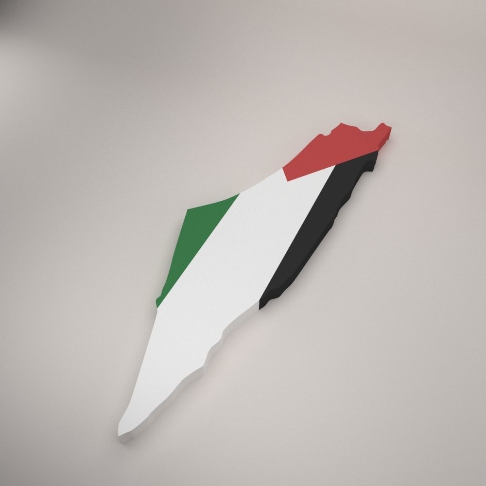 Palestine Map 3D model 3D printable | CGTrader