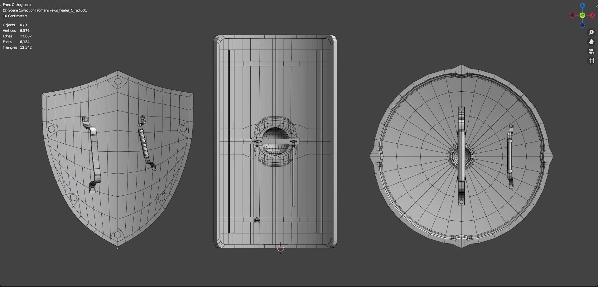 3D model ROMAN SHIELDS PACKAGE - KITBASH - UE5 VR / AR / low-poly ...