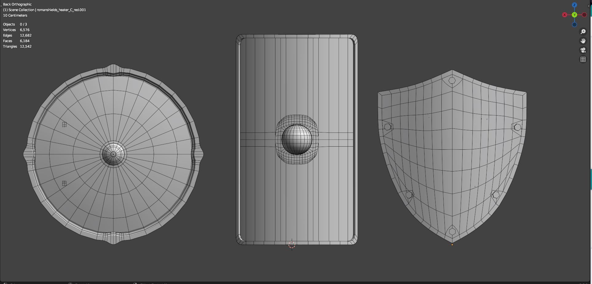 3D model ROMAN SHIELDS PACKAGE - KITBASH - UE5 VR / AR / low-poly ...