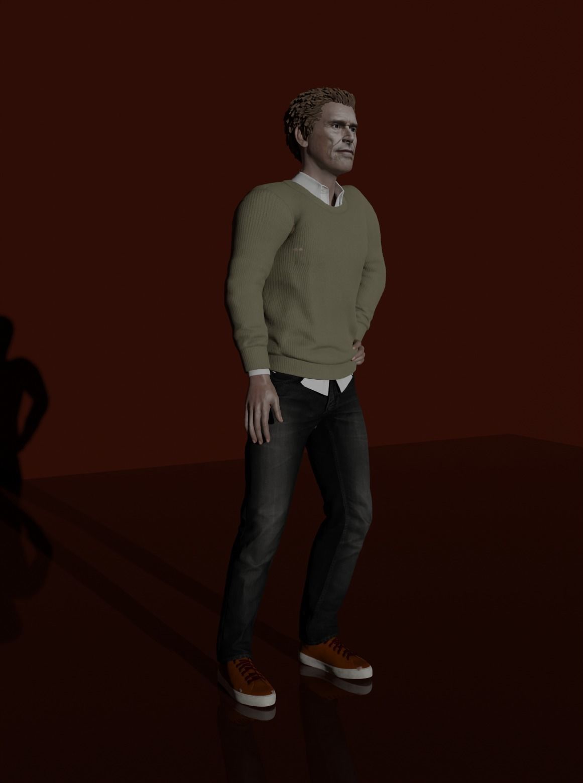 William Dafoe 3D Realistic Model 3D model animated rigged | CGTrader