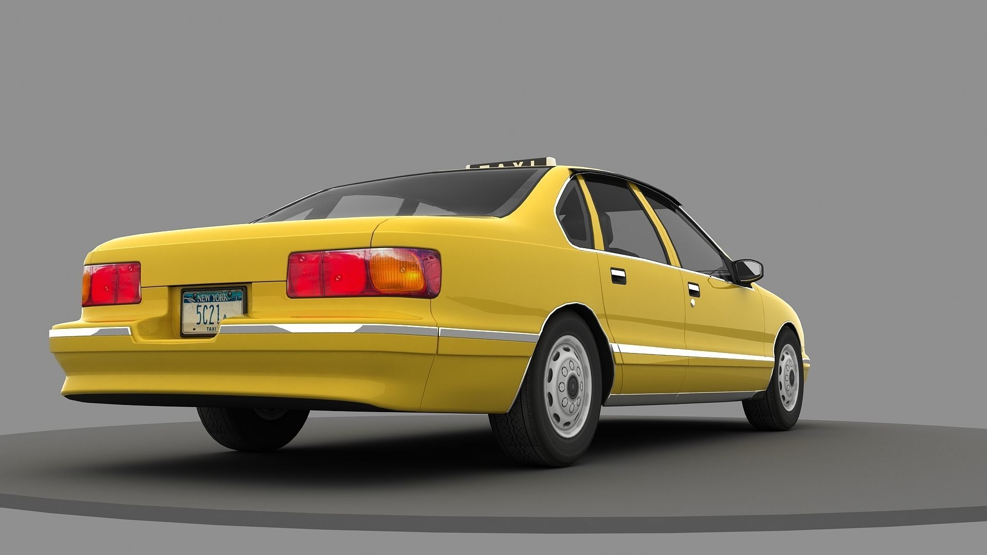 3D model New York Taxi Yellow Cab 3d Model VR / AR / low-poly | CGTrader