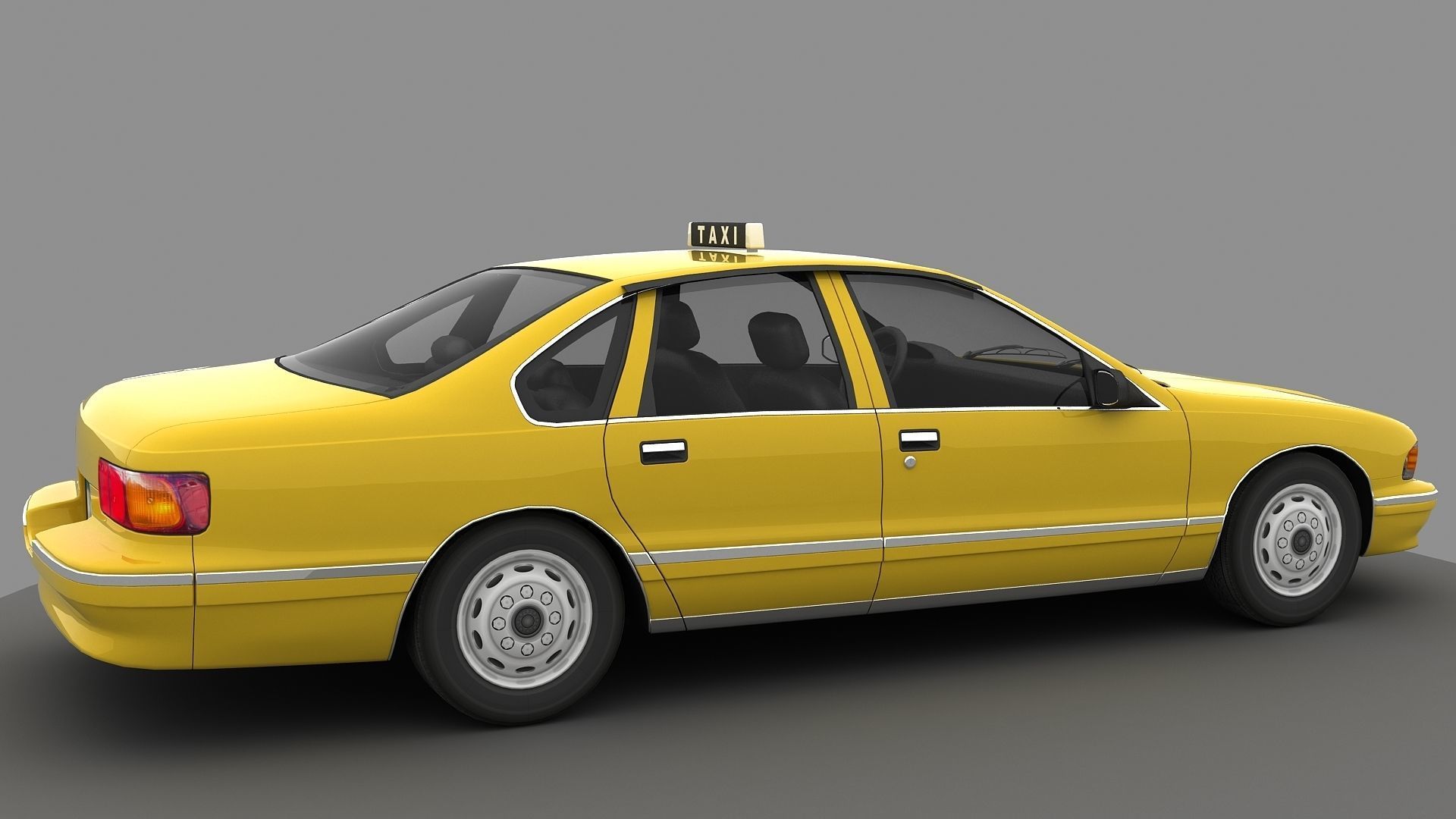 3D model New York Taxi Yellow Cab 3d Model VR / AR / low-poly | CGTrader