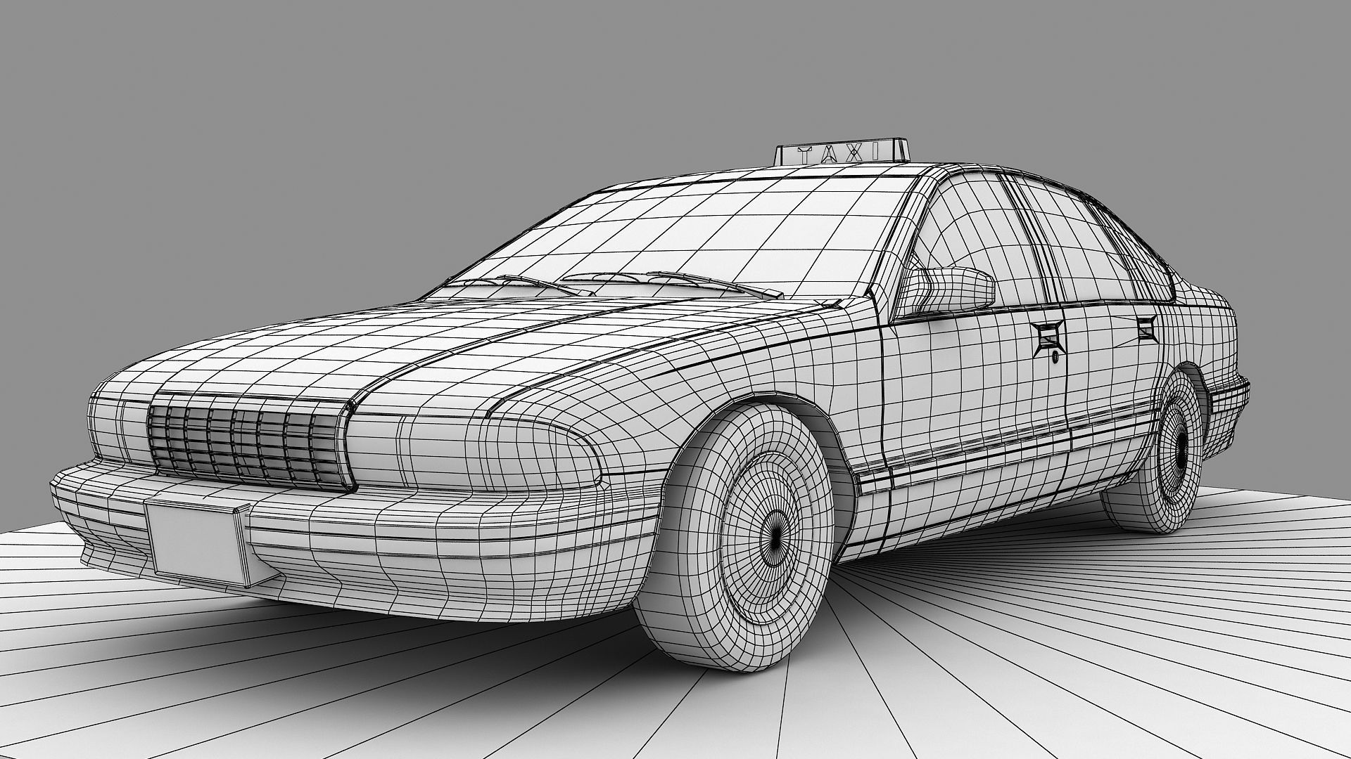 3D model New York Taxi Yellow Cab 3d Model VR / AR / low-poly | CGTrader