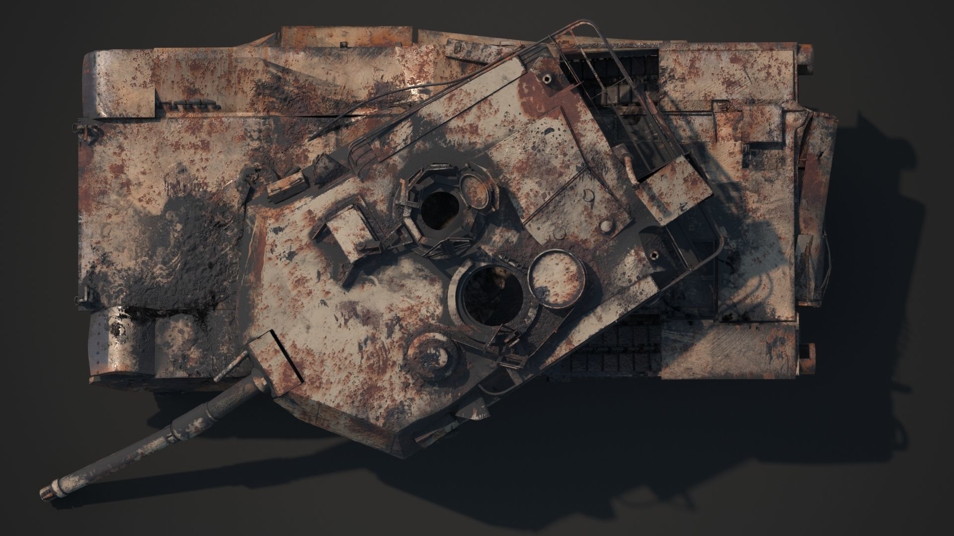 M1A2 Abrams Destroyed 3D model | CGTrader
