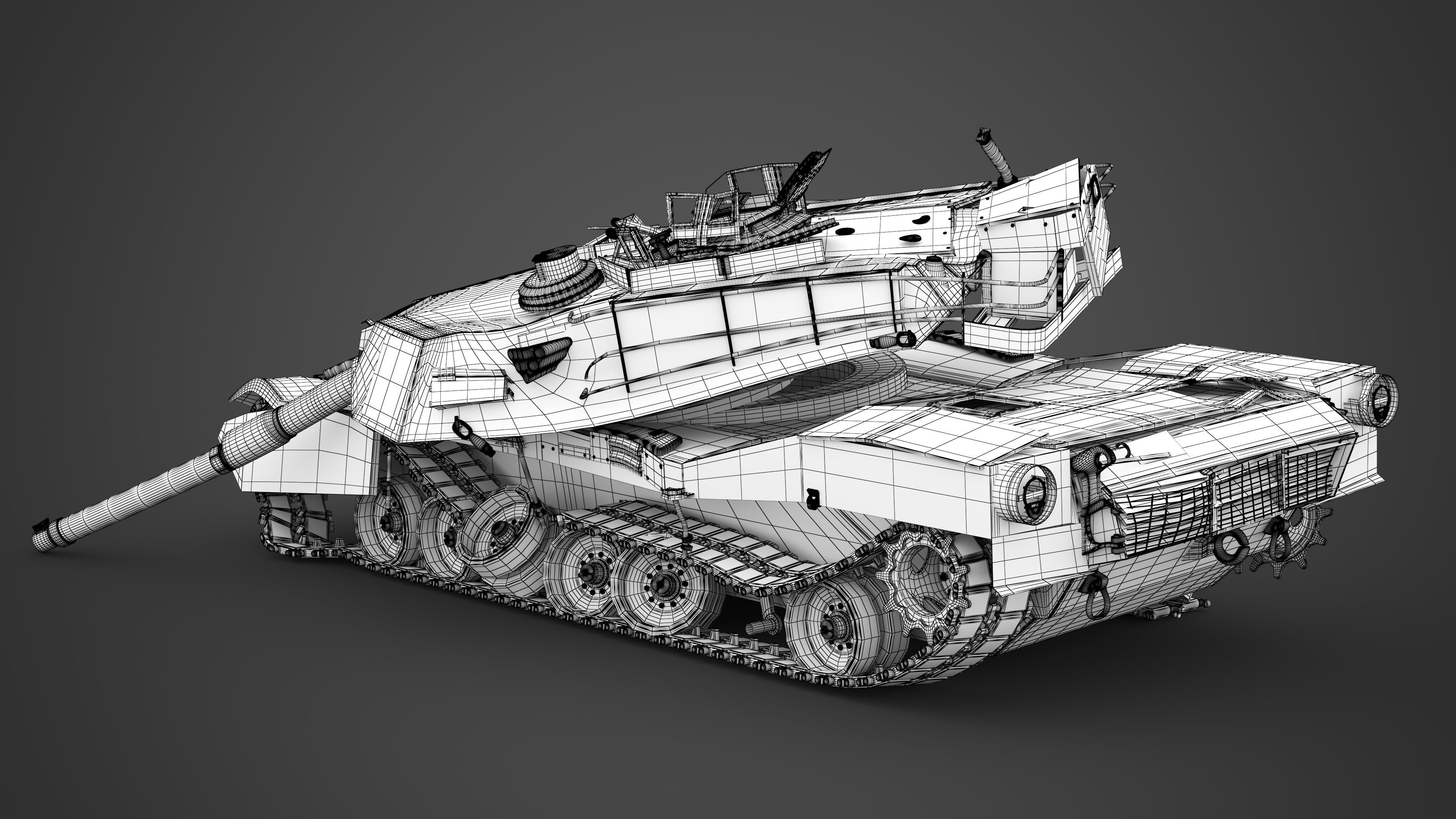 M1A2 Abrams Destroyed 3D model | CGTrader
