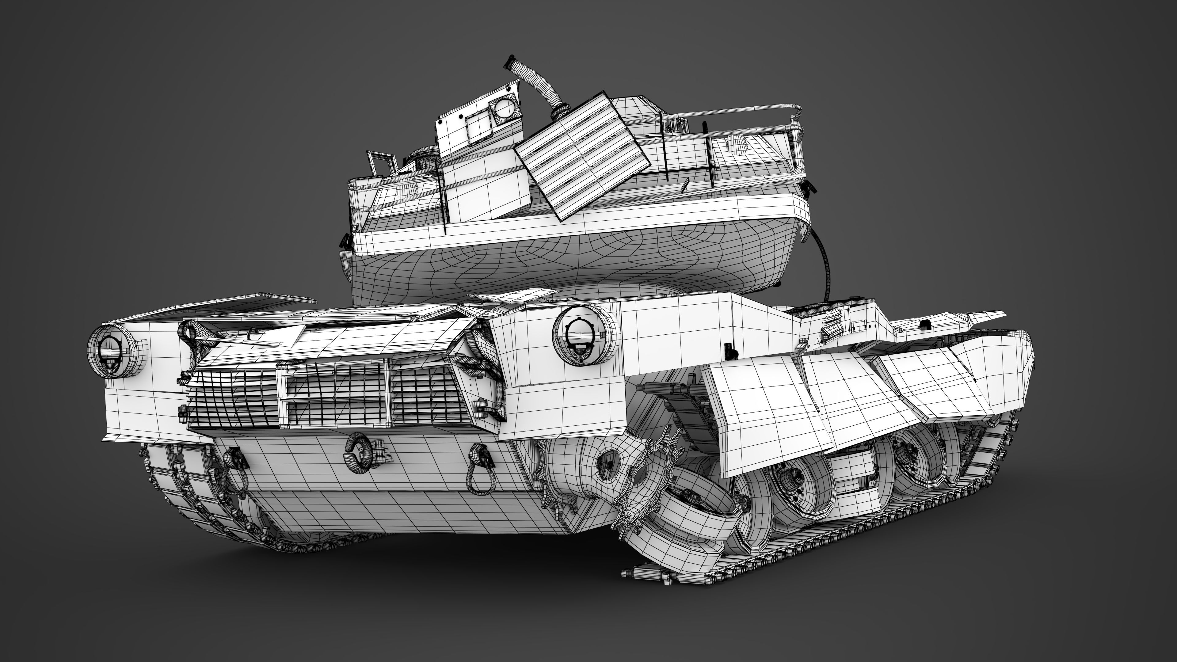 M1A2 Abrams Destroyed 3D model | CGTrader