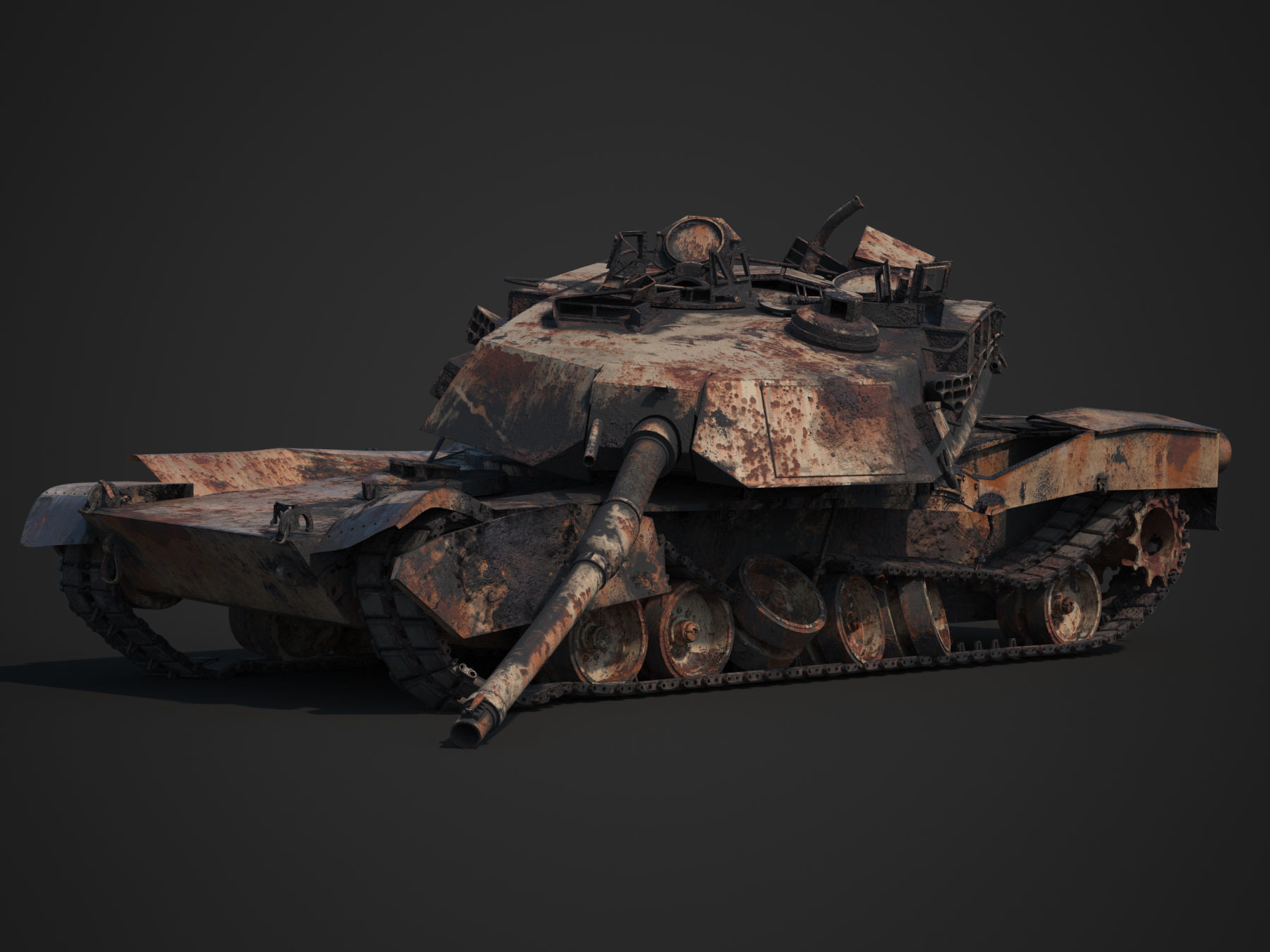 M1A2 Abrams Destroyed 3D model | CGTrader