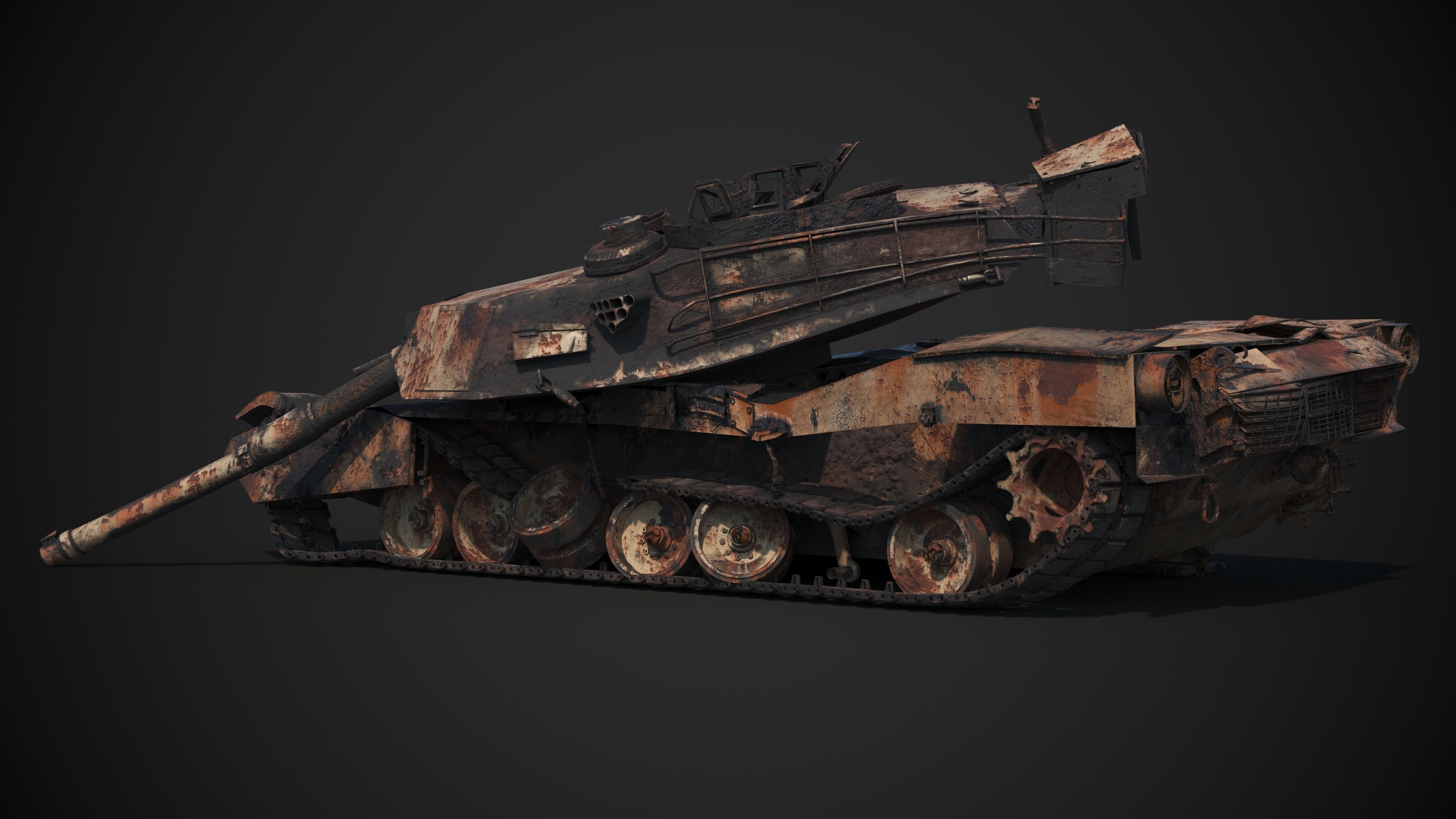 M1A2 Abrams Destroyed 3D model | CGTrader