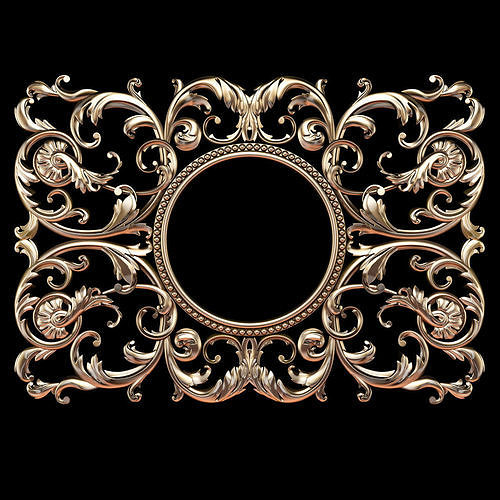 Classic carved frame in Baroque style STL file included 3D model | CGTrader