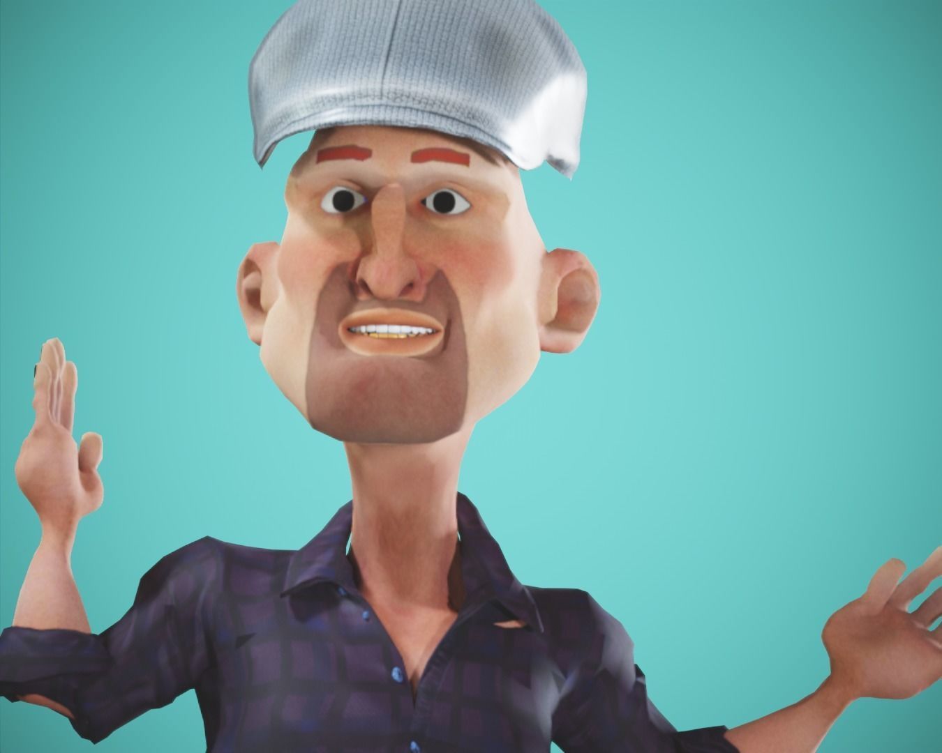 3D model cartoon rigged man VR / AR / low-poly | CGTrader