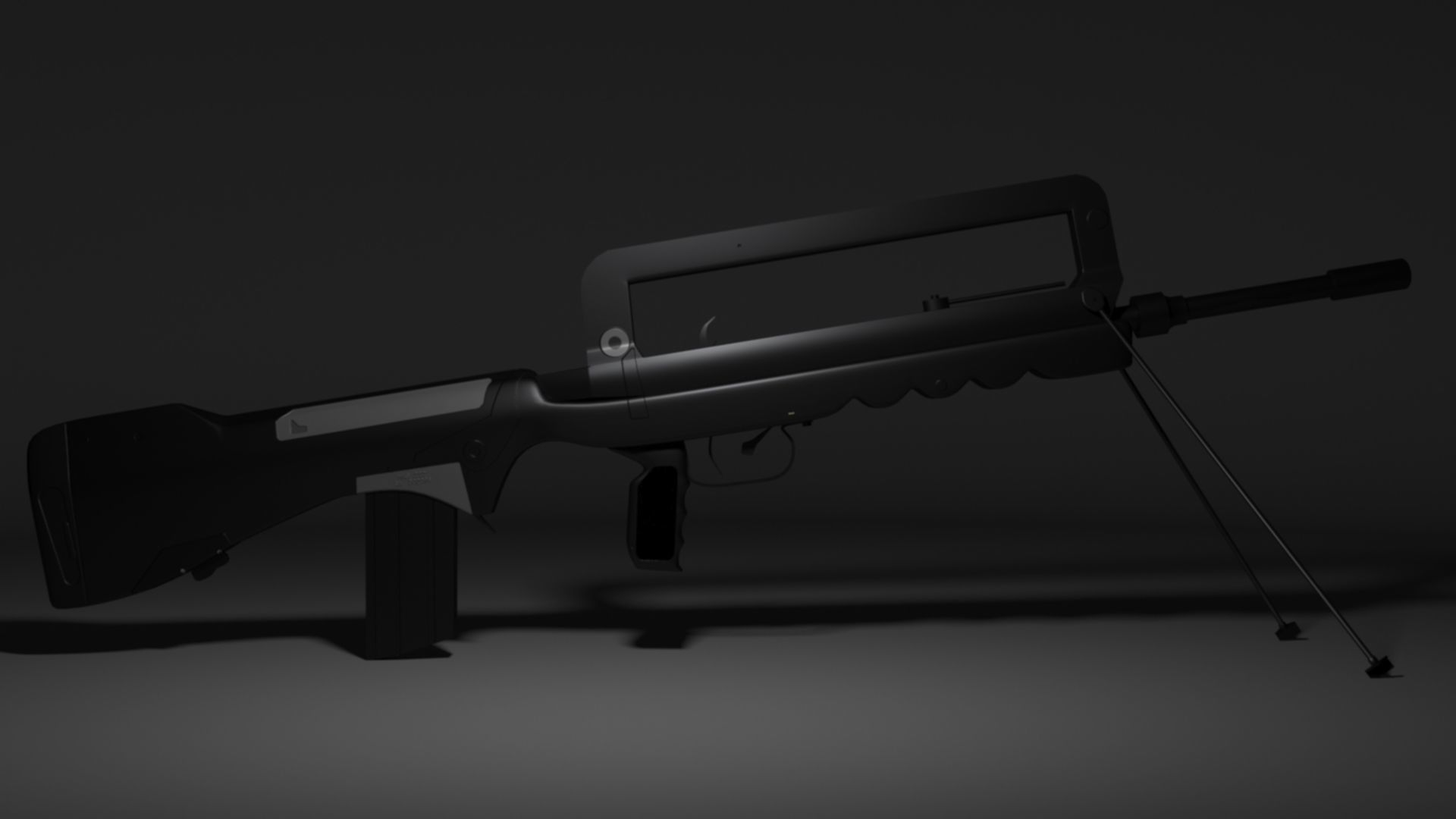 3D model Highly Detailed French FAMAS F1 Assault Rifle 3D Model VR / AR ...