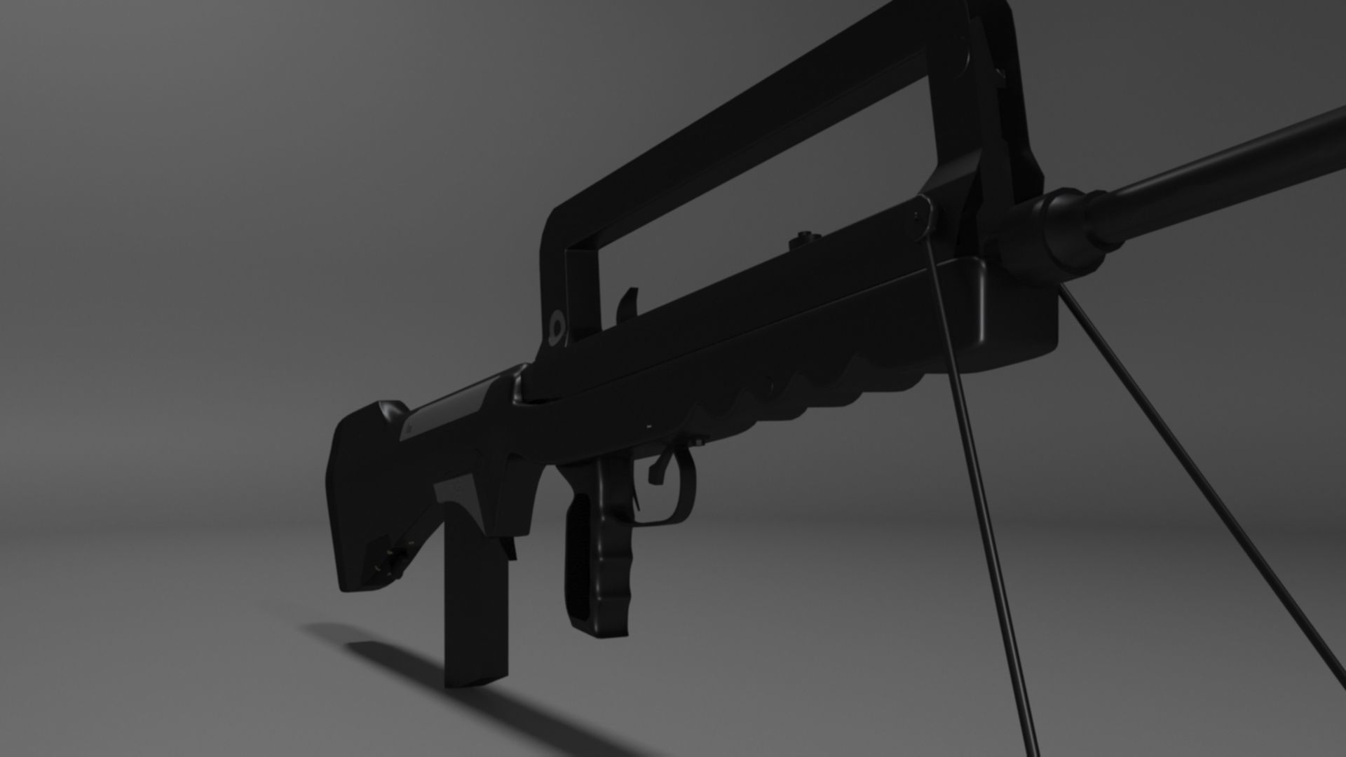 3D model Highly Detailed French FAMAS F1 Assault Rifle 3D Model VR / AR ...