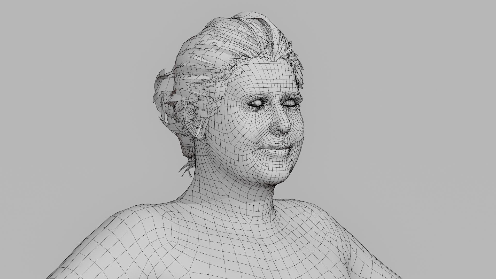 Realistic Female Character - Granny Rosa 3D model rigged | CGTrader