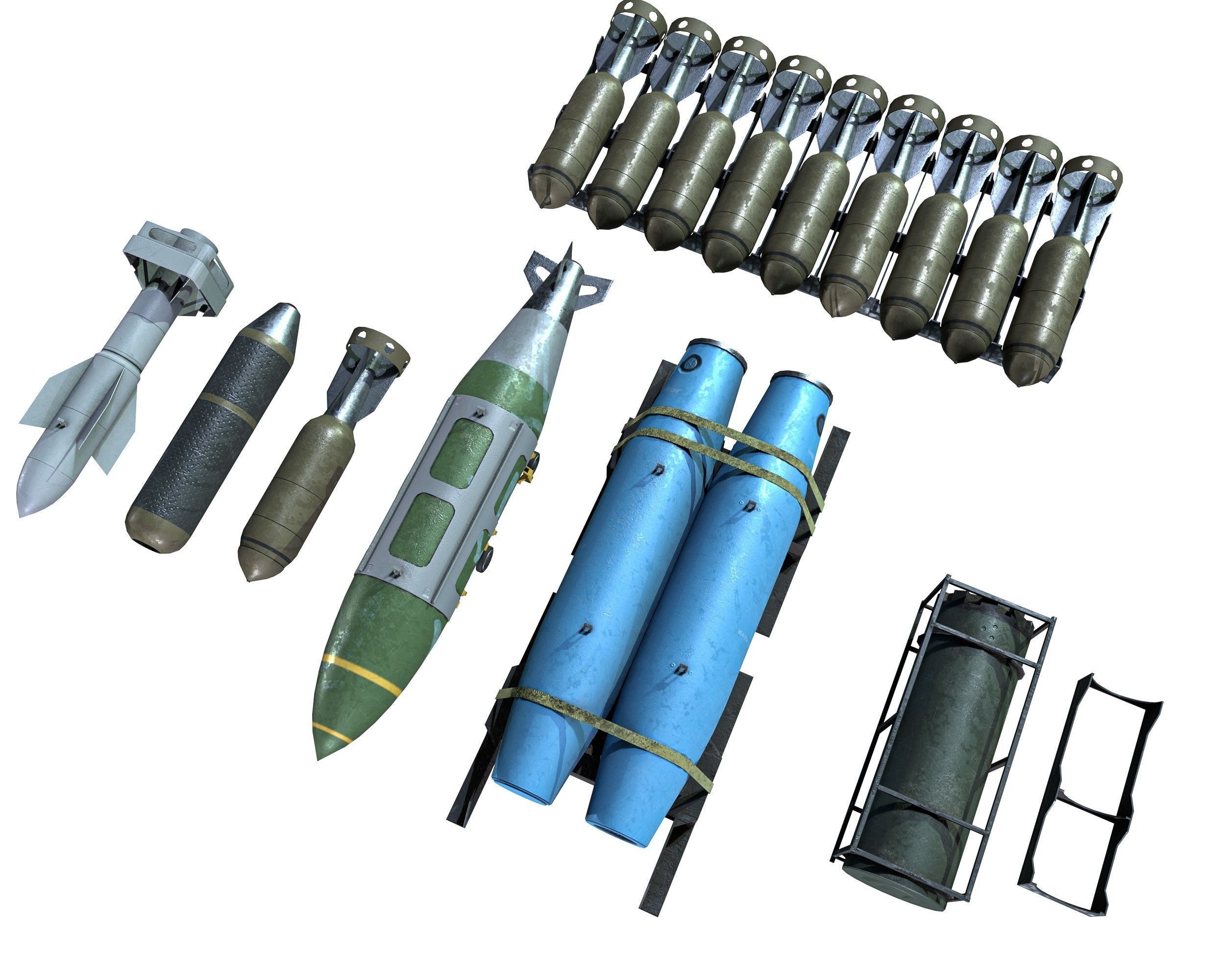 3D model Military Aircraft Bomb Pack VR / AR / low-poly | CGTrader