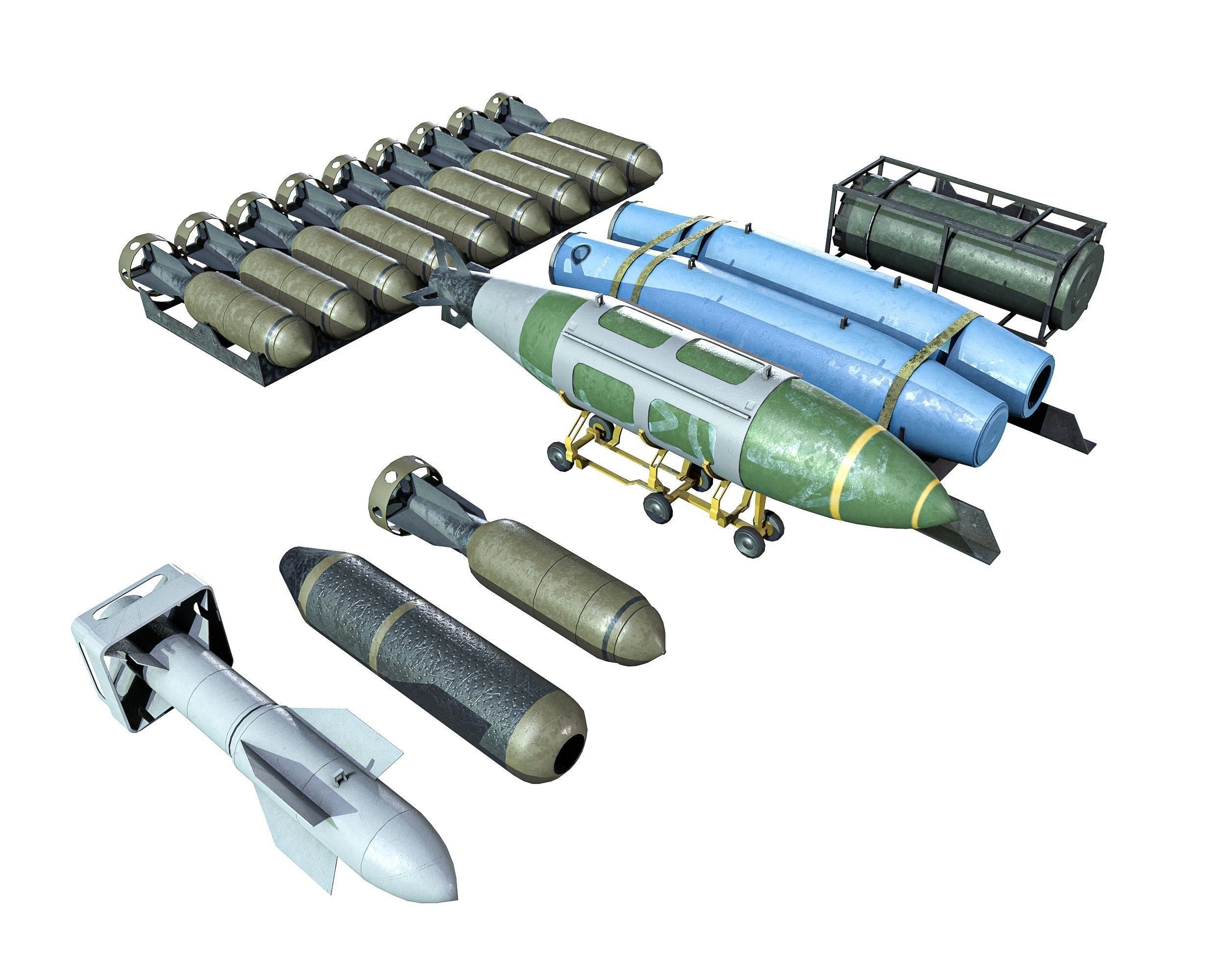 3D model Military Aircraft Bomb Pack VR / AR / low-poly | CGTrader