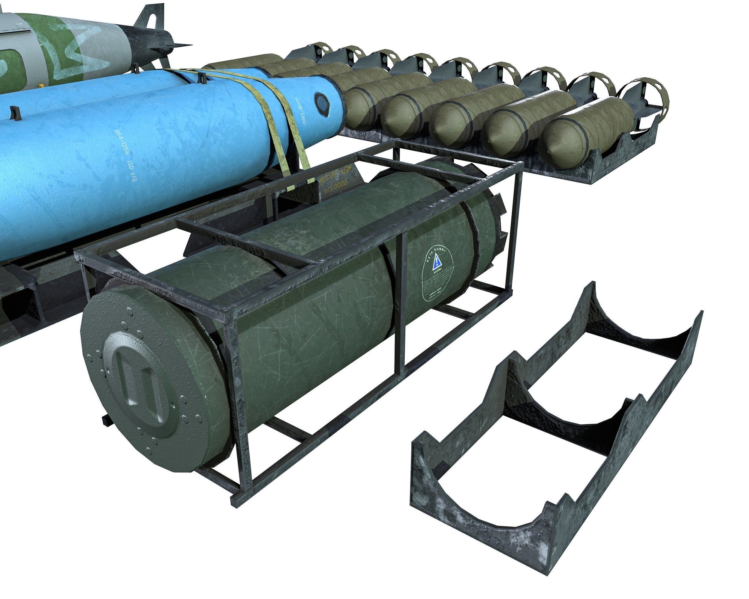 3D model Military Aircraft Bomb Pack VR / AR / low-poly | CGTrader