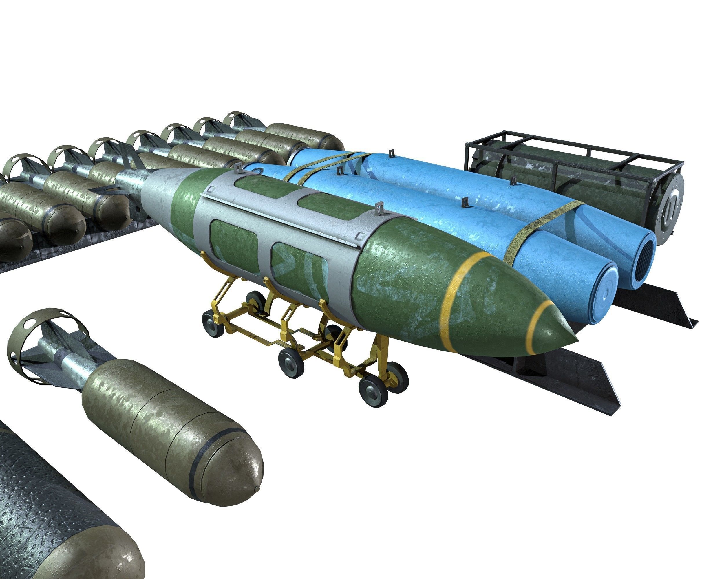 3D model Military Aircraft Bomb Pack VR / AR / low-poly | CGTrader