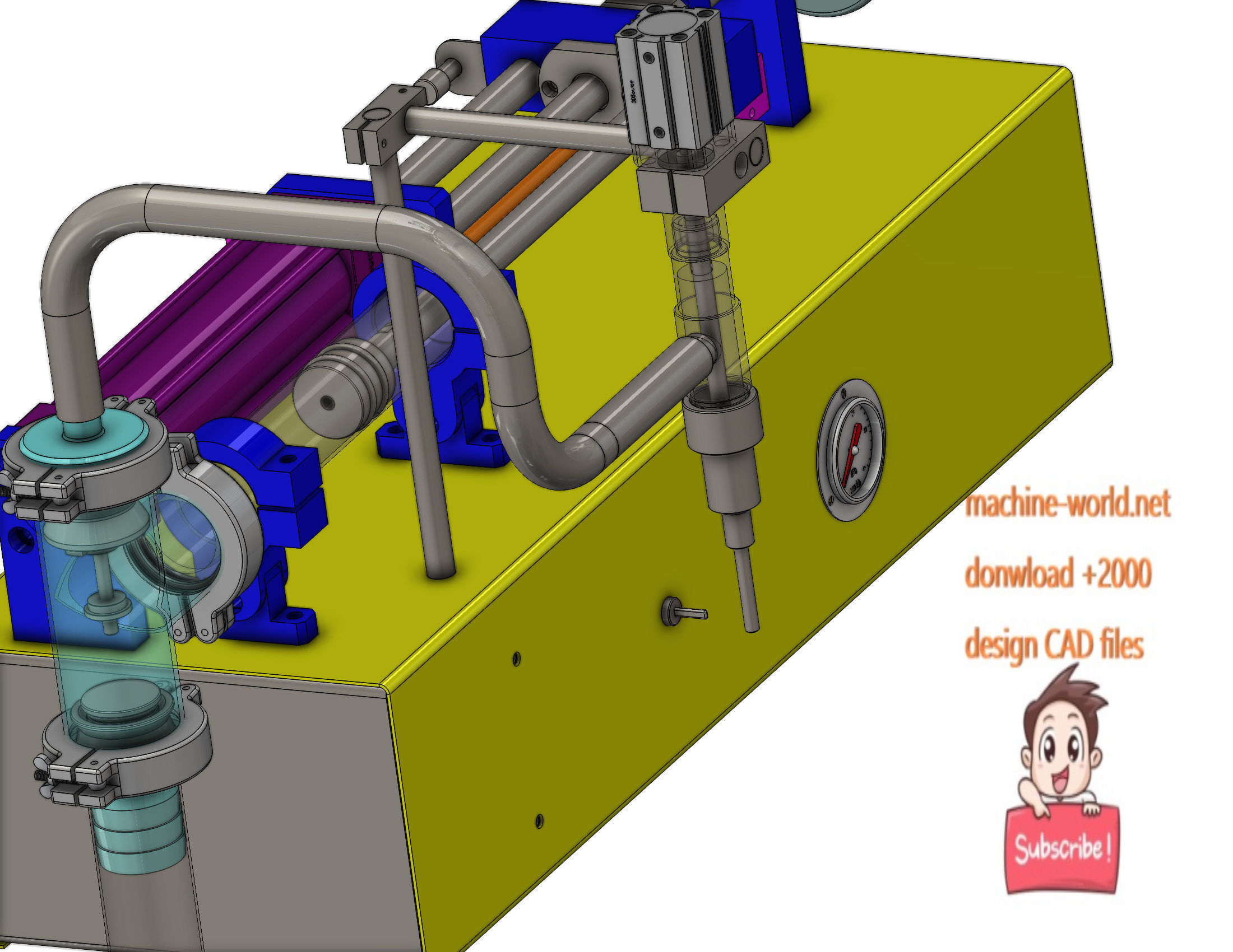 industrial 3D model Semi automatic filling machine 3D model | CGTrader