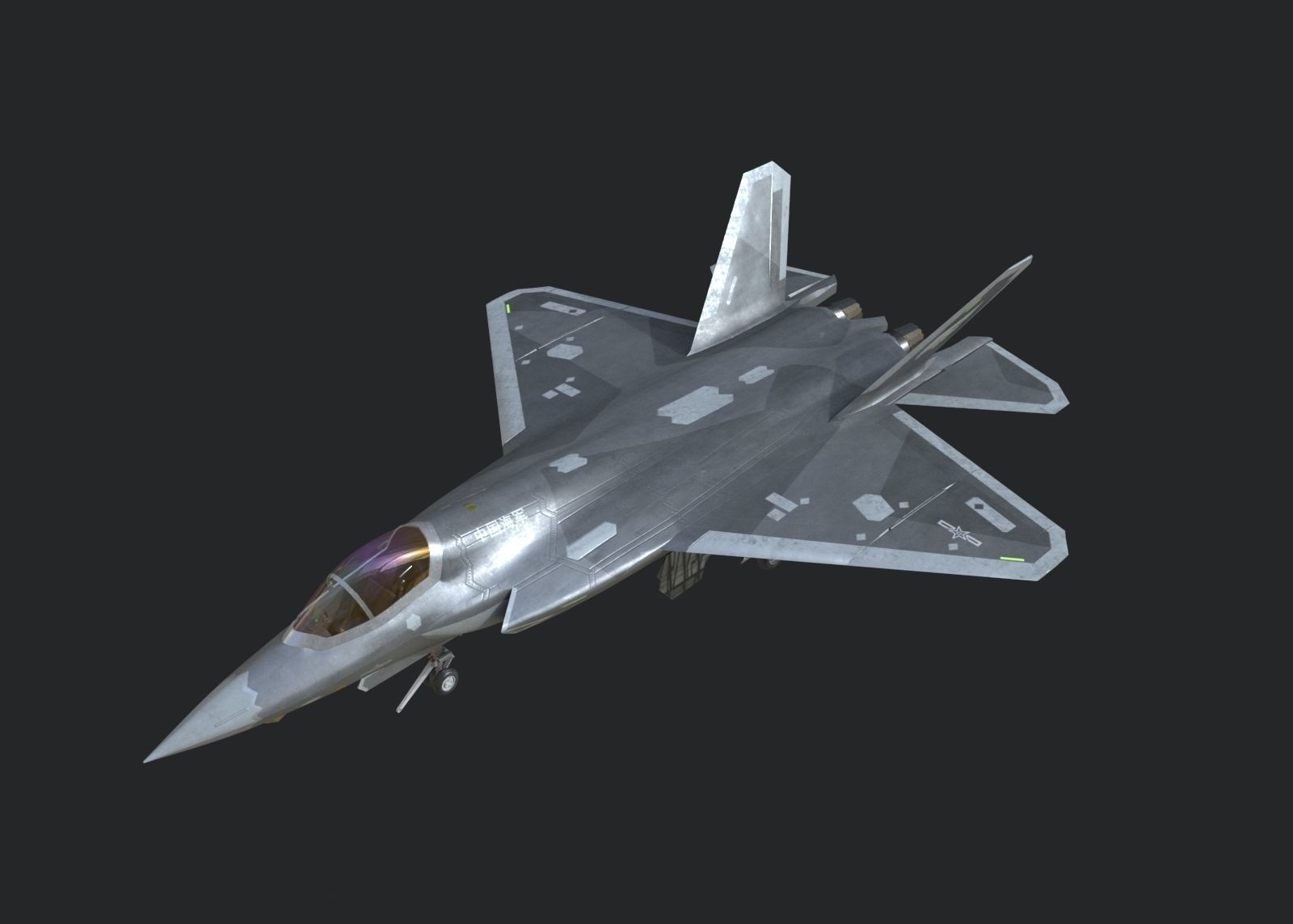 3D model 4 coatings of Shenyang J35 F35 gyrfalcon Fighter VR / AR / low ...