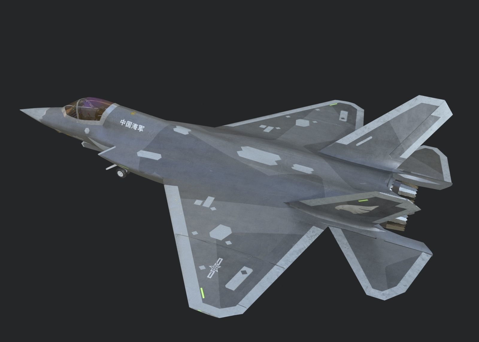 3D model 4 coatings of Shenyang J35 F35 gyrfalcon Fighter VR / AR / low ...