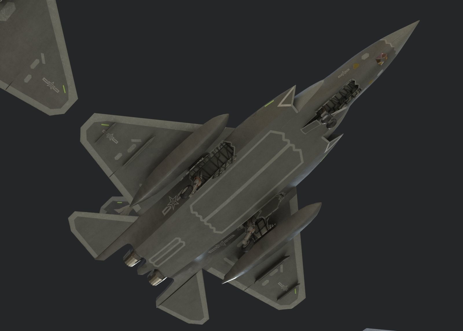 3D model 4 coatings of Shenyang J35 F35 gyrfalcon Fighter VR / AR / low-poly | CGTrader