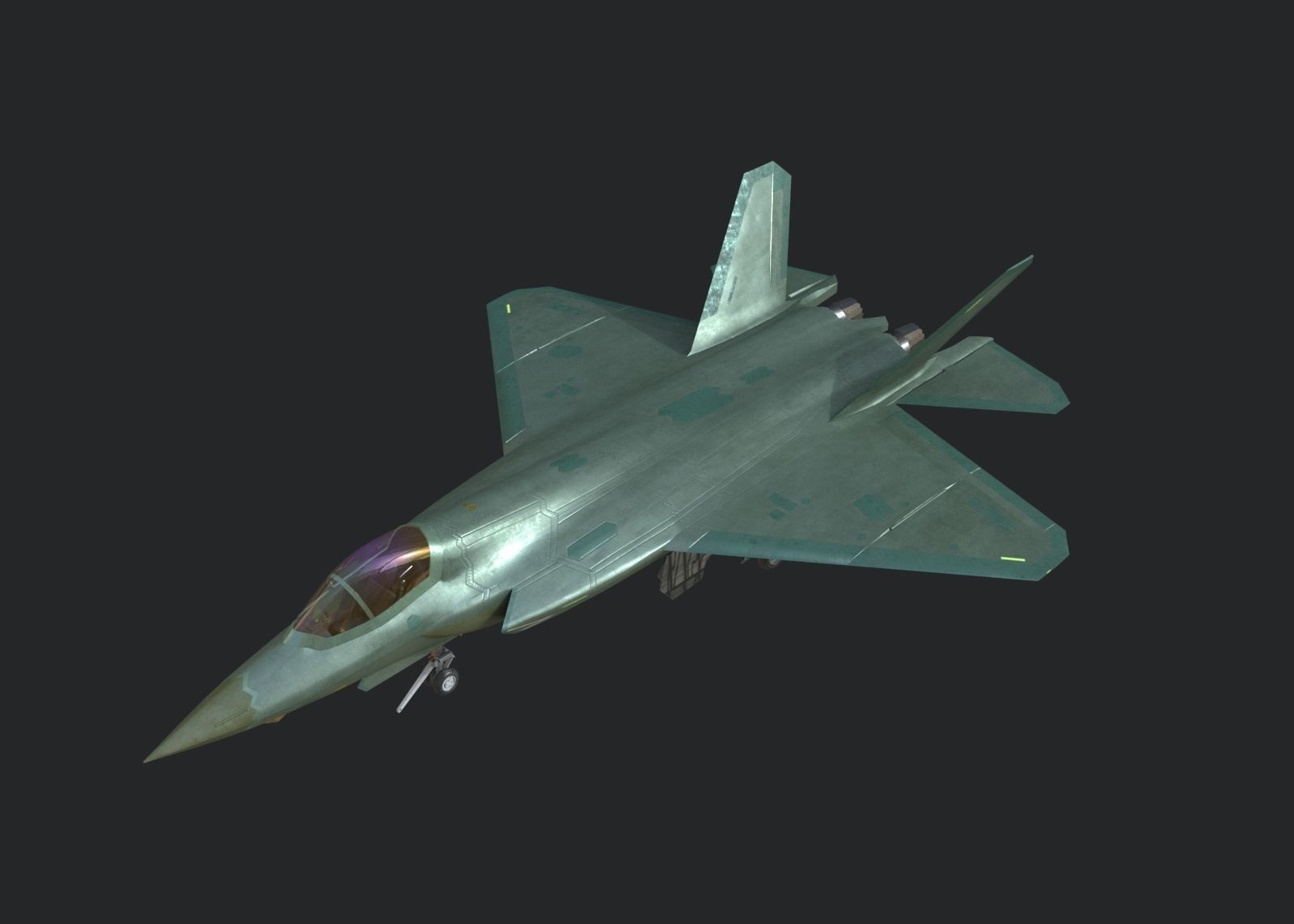 3D model 4 coatings of Shenyang J35 F35 gyrfalcon Fighter VR / AR / low ...