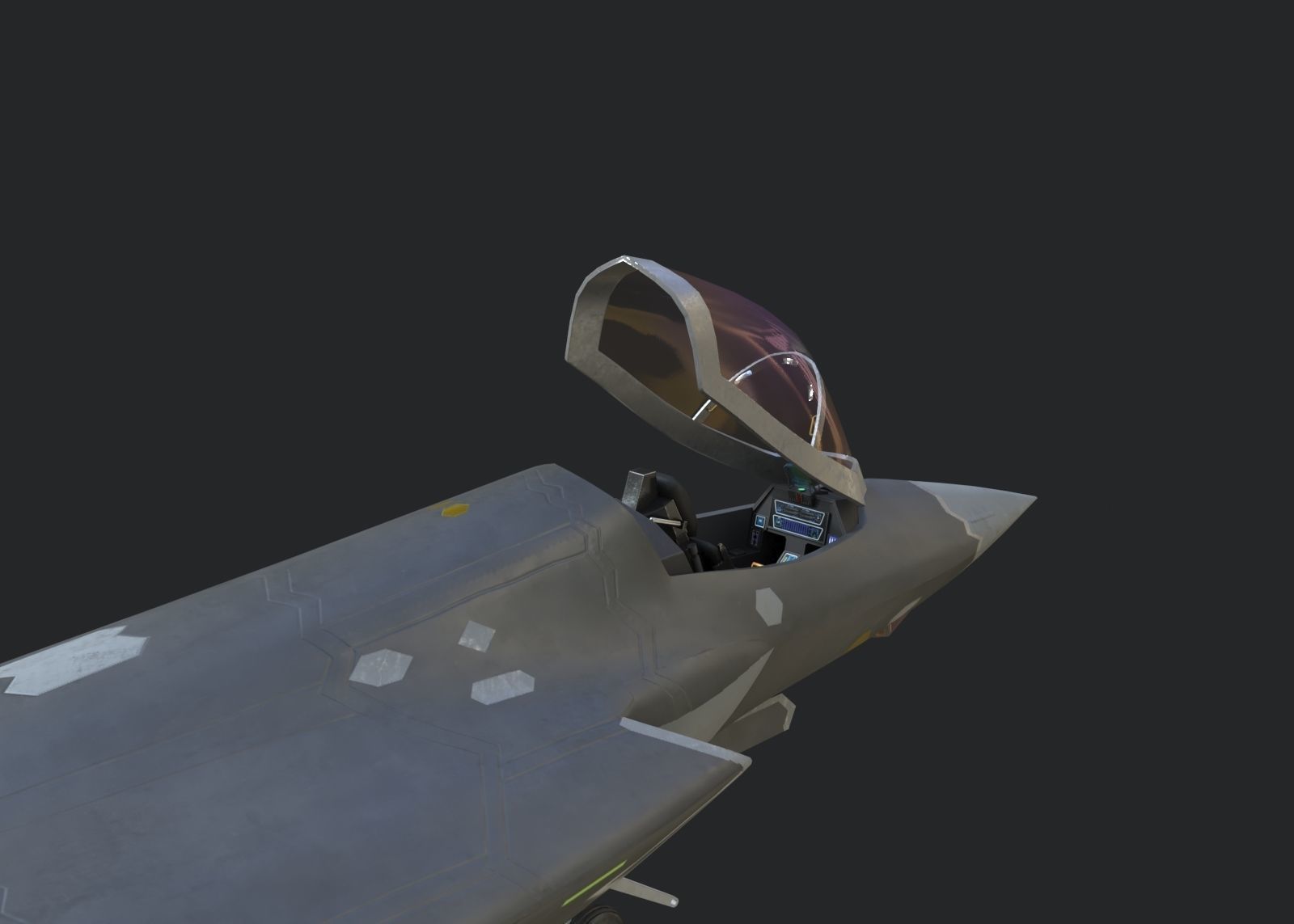 3D model 4 coatings of Shenyang J35 F35 gyrfalcon Fighter VR / AR / low ...