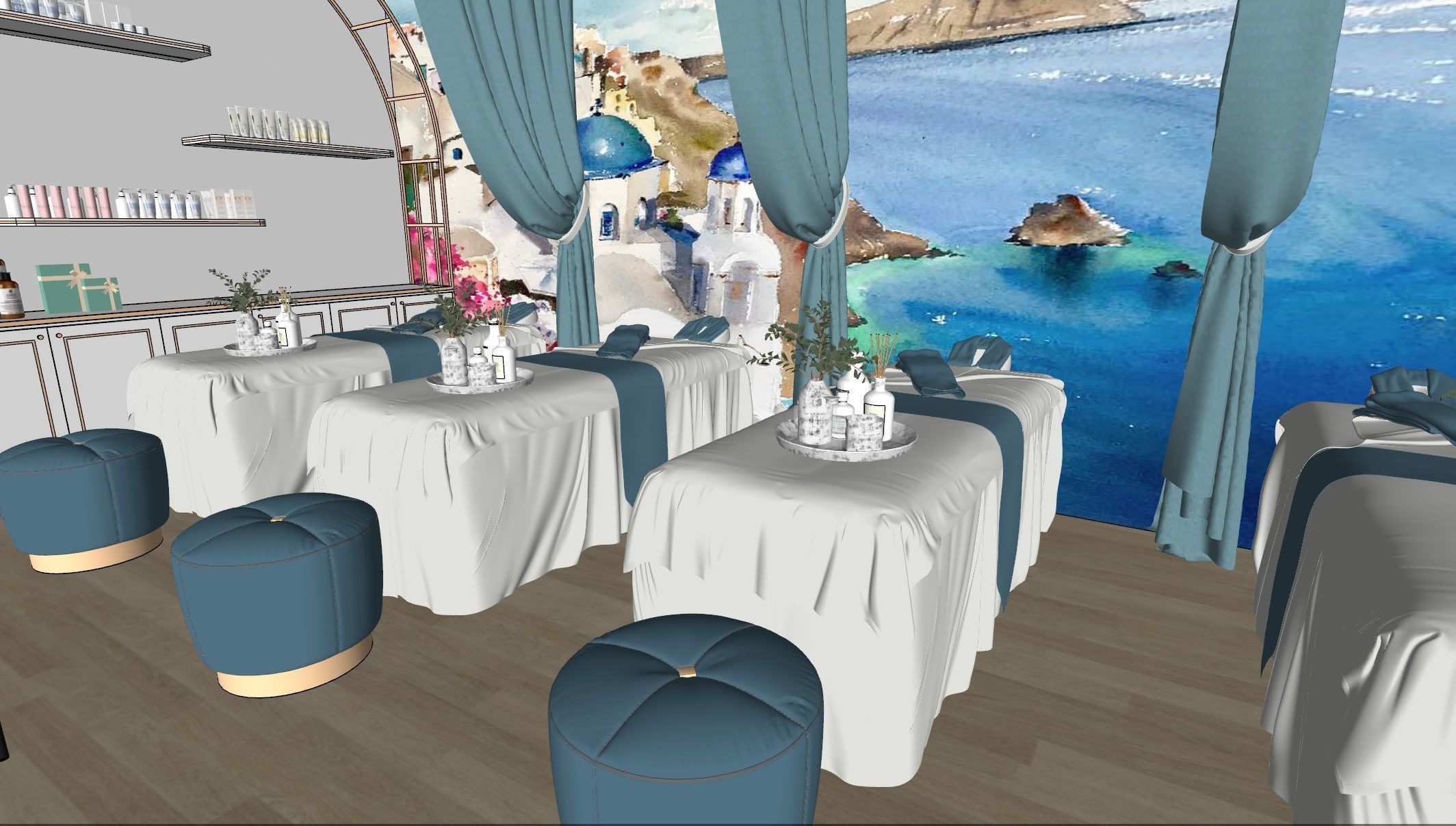 Luxury Spa interior design with beautiful beach colors 3D model | CGTrader