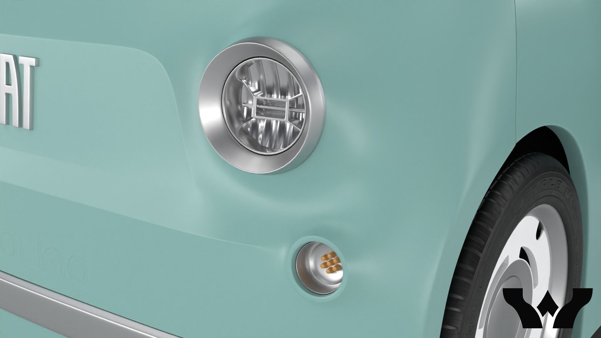 Fiat Topolino 2024 HQ interior 3D model rigged | CGTrader