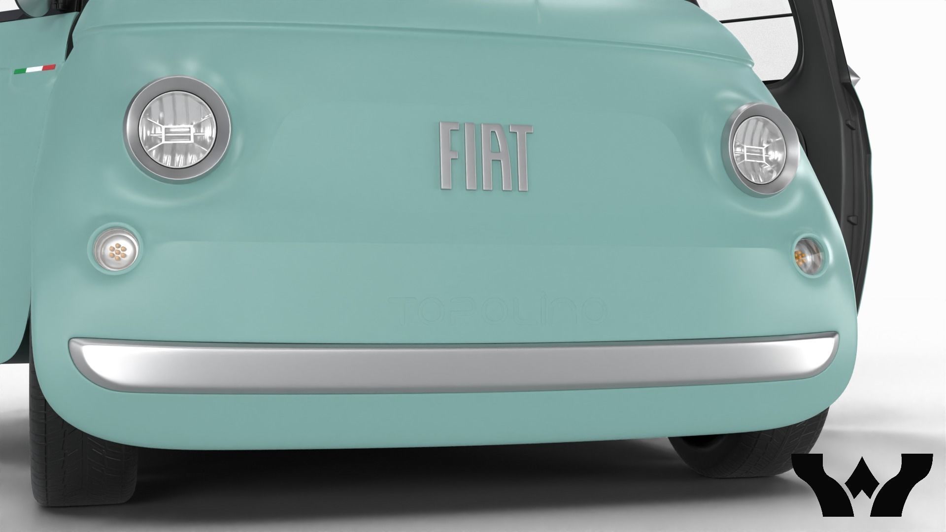 Fiat Topolino 2024 HQ interior 3D model rigged | CGTrader