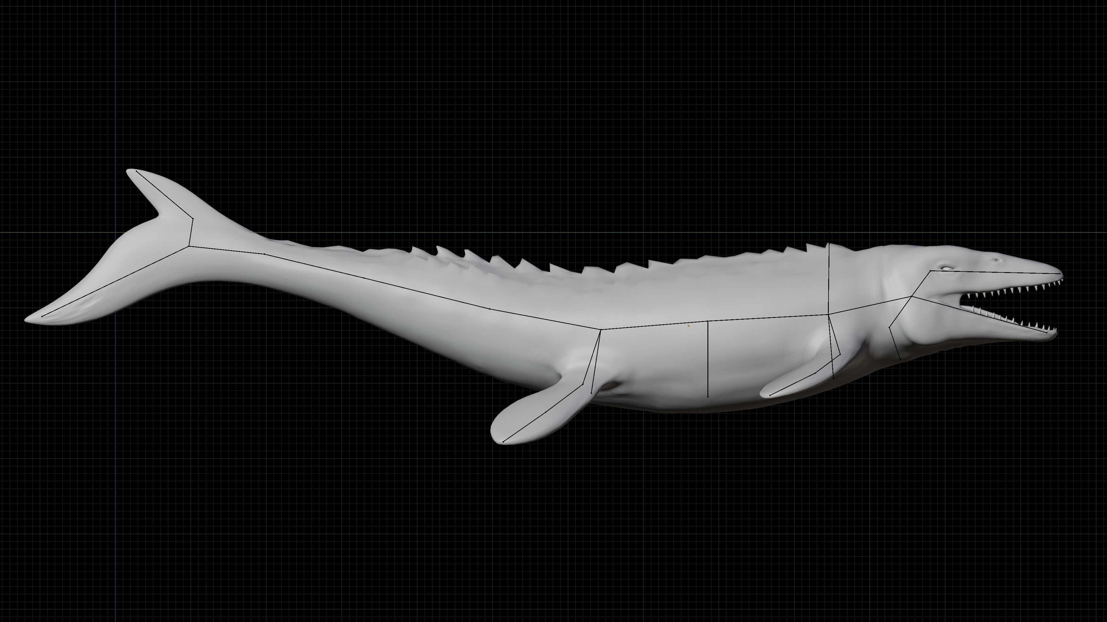 3D model Monster Mosasaurus - Sea Dinosaur VR / AR / low-poly | CGTrader