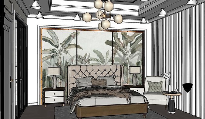Luxury Bedroom design with comfort mode 3D model | CGTrader