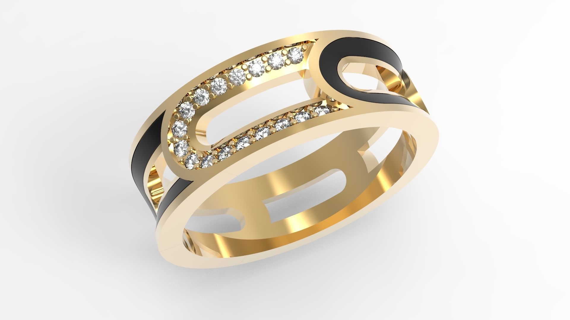 Layered Paved and Enamaled Eternity Ring 3D model 3D printable | CGTrader