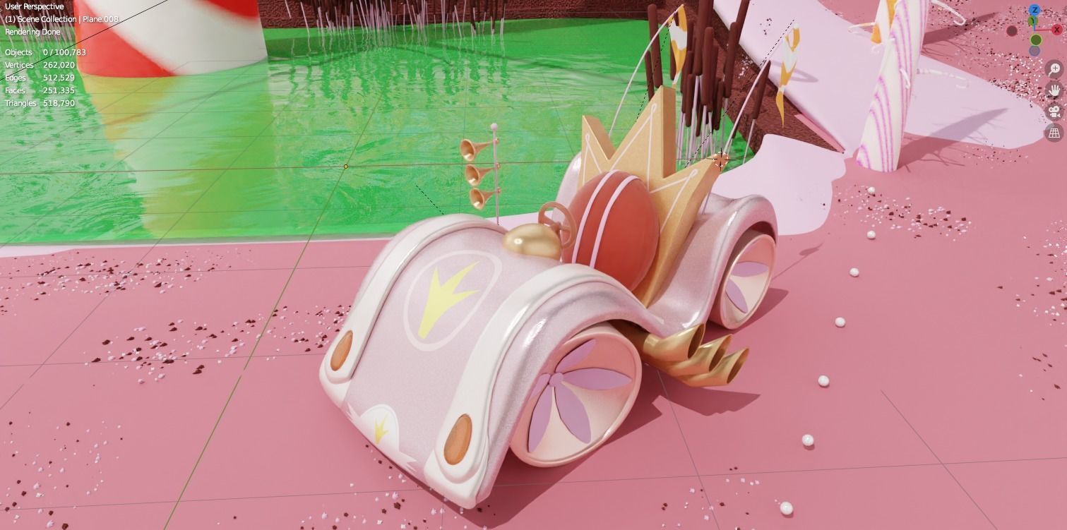 King Candy Car and part of Sugar Rush Kingdom 3D Map Environment 3D ...