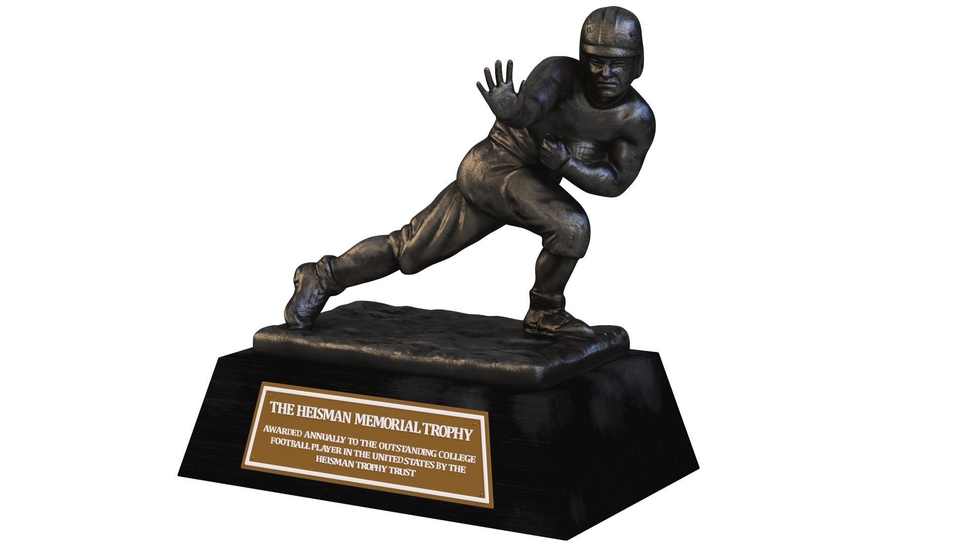 Black Heisman Memorial Trophy Award 3D model | CGTrader