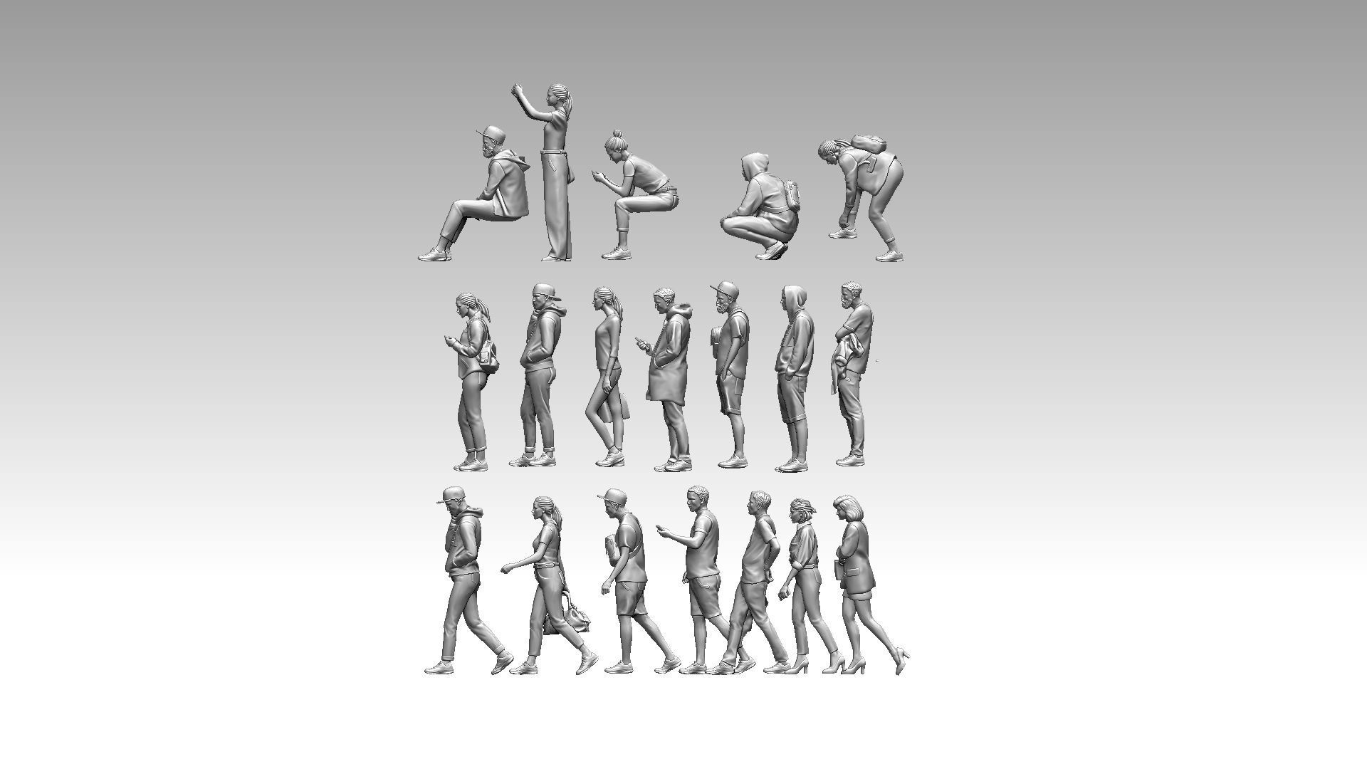 young people 3D model 3D printable | CGTrader