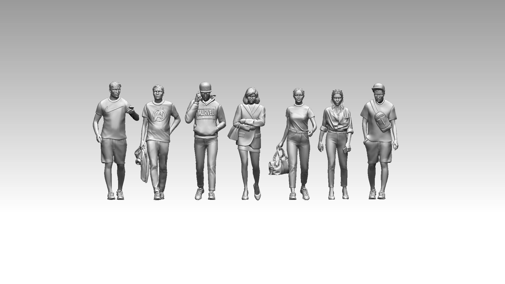 young people 3D model 3D printable | CGTrader