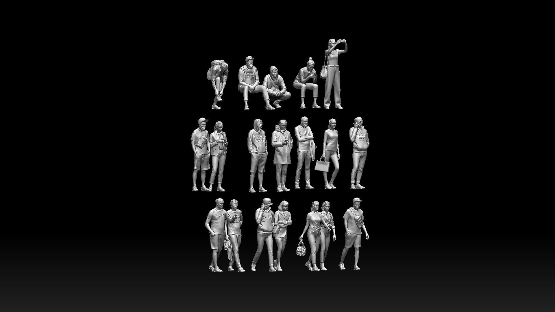 Young People 3d Model 3d Printable Cgtrader